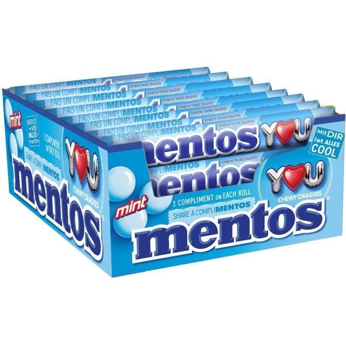 MENTOS Boîte de 40 rouleaux Menthe - Cdiscount Au quotidien