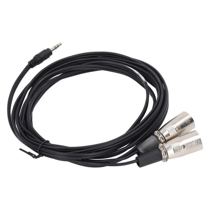Cable 3 Microphones Et Accessoires 3.5Mm Mle Double Xlr Cable Mle 10 ...