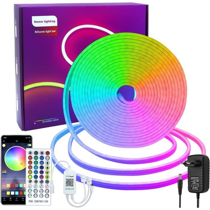 Bande Néon Led Rvb10M 24 V Smart Color Changing Neon Application Avec ...