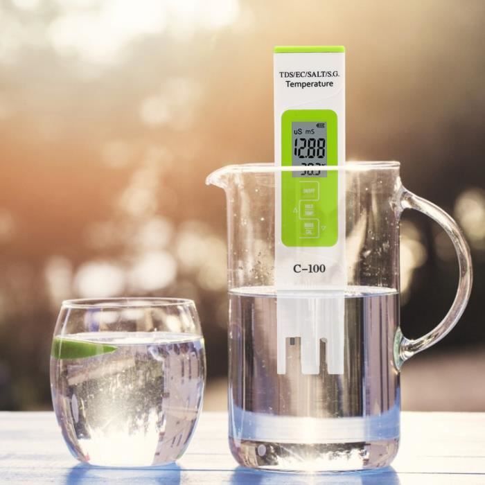 ESTINK Compteur de salinité Portable Digital Salinometer Salinity ...