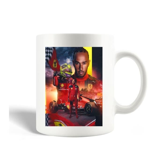 Mug - Scuderia Ferrari - Lewis Hamilton - Céramique - Blanc ...