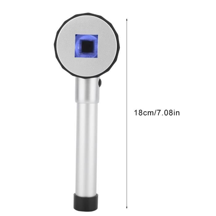 Mxzzand Loupe 10X Loupe portative 10X avec échelle LED, poignée en ...