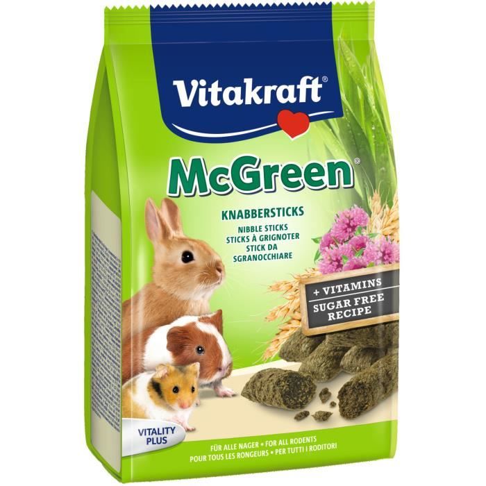VITAKRAFT Mc Green Friandise pour petits mammifères - Lot de 7 boîtes ...