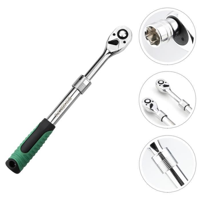 Touche à cliquet à rochet 1PC 72 dent de la poignée confortable cle a ...