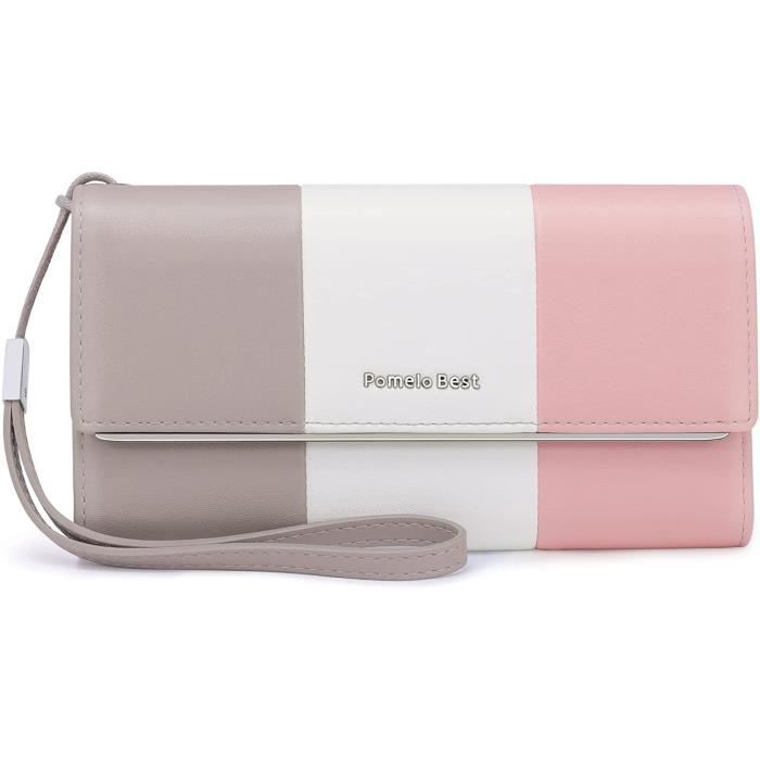 Porte Carte Femme Portefeuille Femme Grand Format Pomelo Best - Design ...