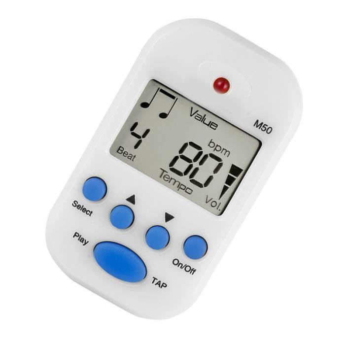 Mini métronome électronique professionnel PWSHYMI - Blanc - Fonction ...