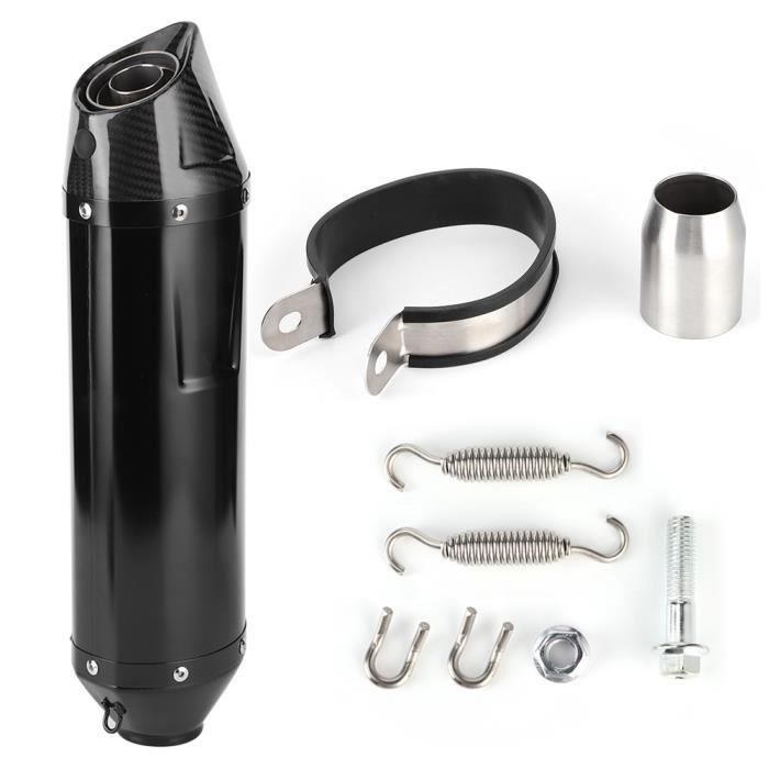 VAGUE Tuyau de pot d'échappement moto 51 - 38mm adapté pour Kawasaki Ninja 400650 G310R FZ8(Noir ...