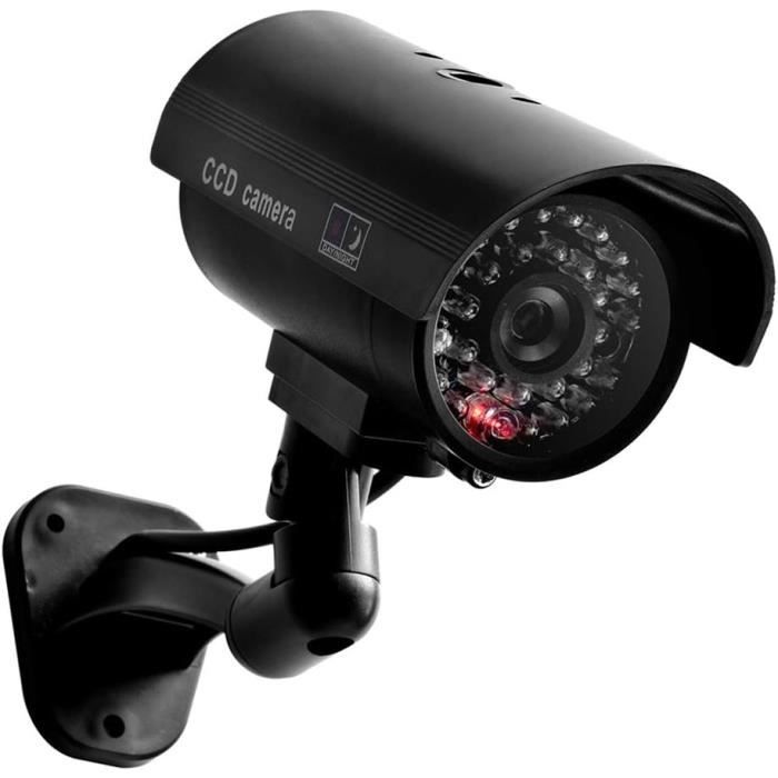 Caméra De Surveillance De Caméra Factice Avec Lumière Led Rouge Cctv ...