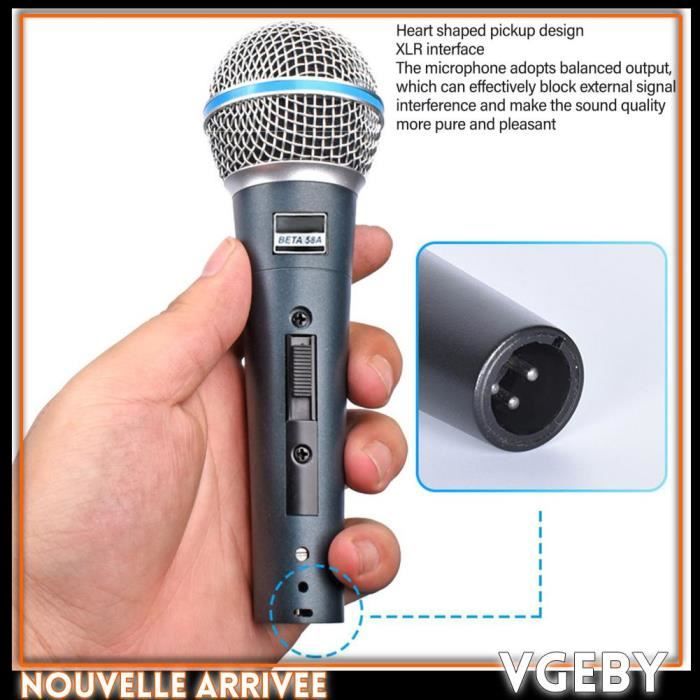 VGEBY micro filaire Microphone à Fil à Maille Métallique, Capteur ...