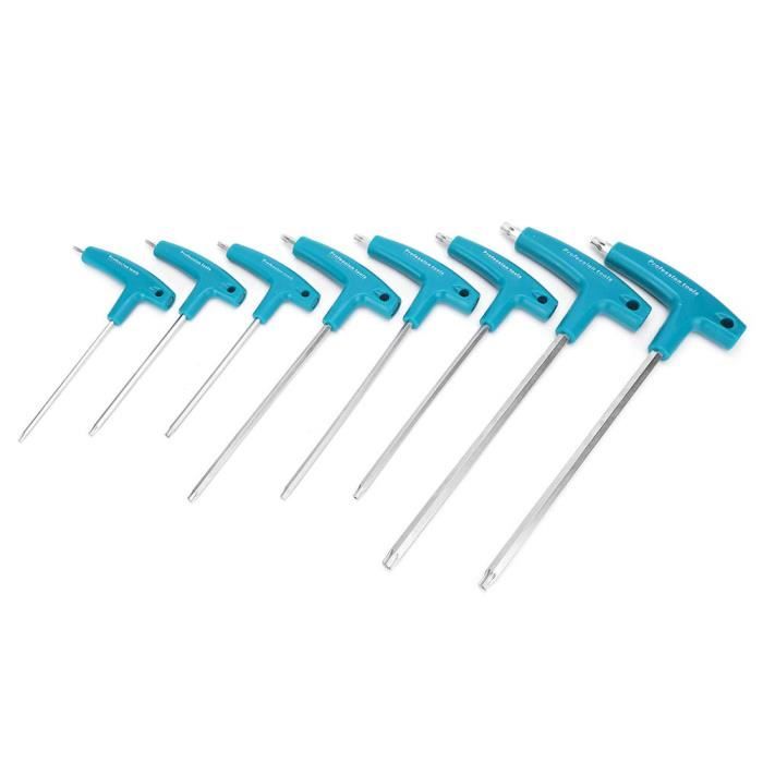 Jeu de clés hexagonales à poignée en T YOSOO - Acier au vanadium - 8 ...