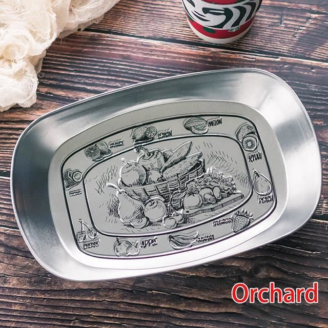 Assiette - Plateau Repas en Fer Vintage - Rétro Européen - Blanc - YWEI ...