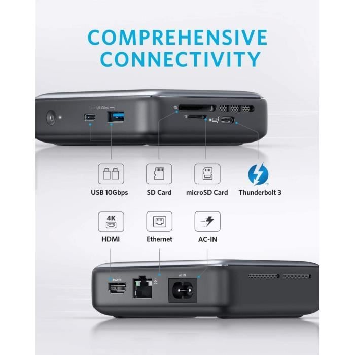 ANKER POWEREXPAND THUNDERBOLT 3 DOCK 7-EN-1 GRIS - Cdiscount TV Son Photo