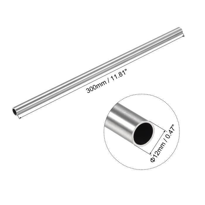 Happy-MAP Tube Acier inox 316 12mm OD 1mm Épaisseur paroi 300mm ...