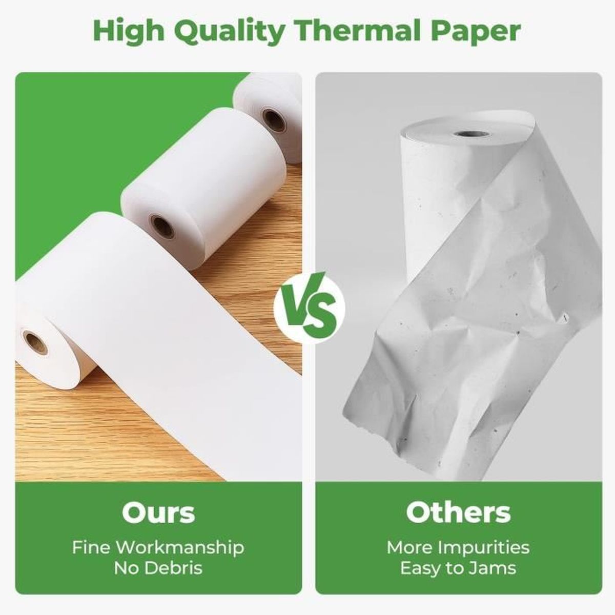 Papier Thermique 80Mm Pos Bobine 80Mm Rouleau Ticket De Caisse 10 Rolls ...