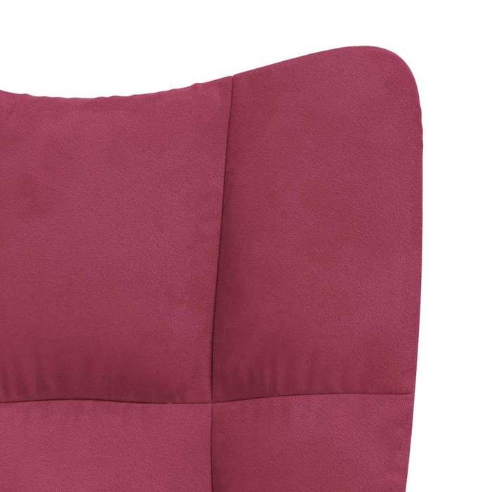BONNIE®（Rouge）Fauteuil somptueux/Chaise de relaxation - tabouret inclus ...
