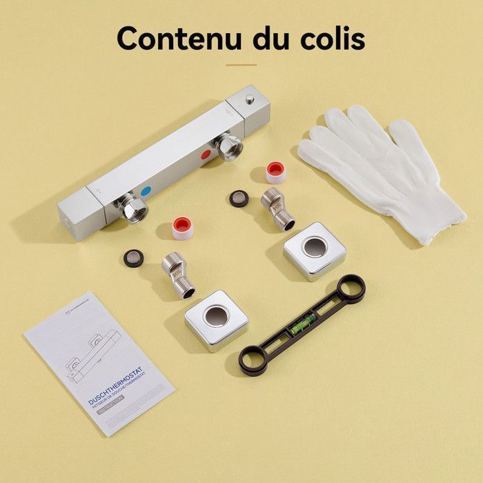 AURALUM MAX Mitigeur de colonne de douche thermostatique 38 °C ...
