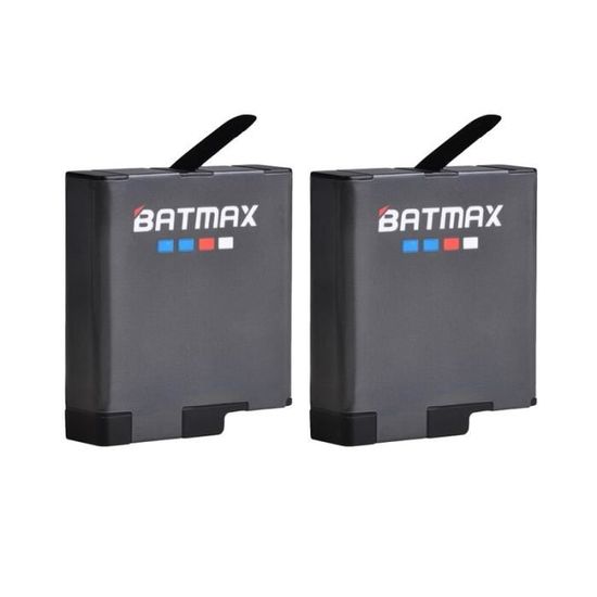 2 Battery-Batterie Batmax pour appareil photo GoPro, triple chargeur USB Type C, accessoires ...
