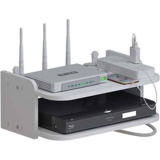 Set Top Box, Etagère Murale For Routeur Wifi, Meuble De Rangement Mural ...