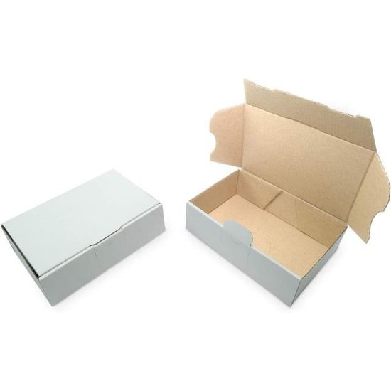 Kartonprofis Lot de 160 x 110 x 50 mm Blanc Expédition Post Carton ...