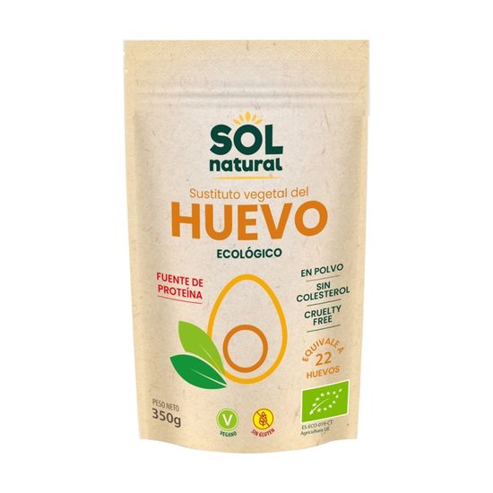 SOL NATURAL - Substitut d'œuf en poudre végétale Bio 350 g de poudre ...