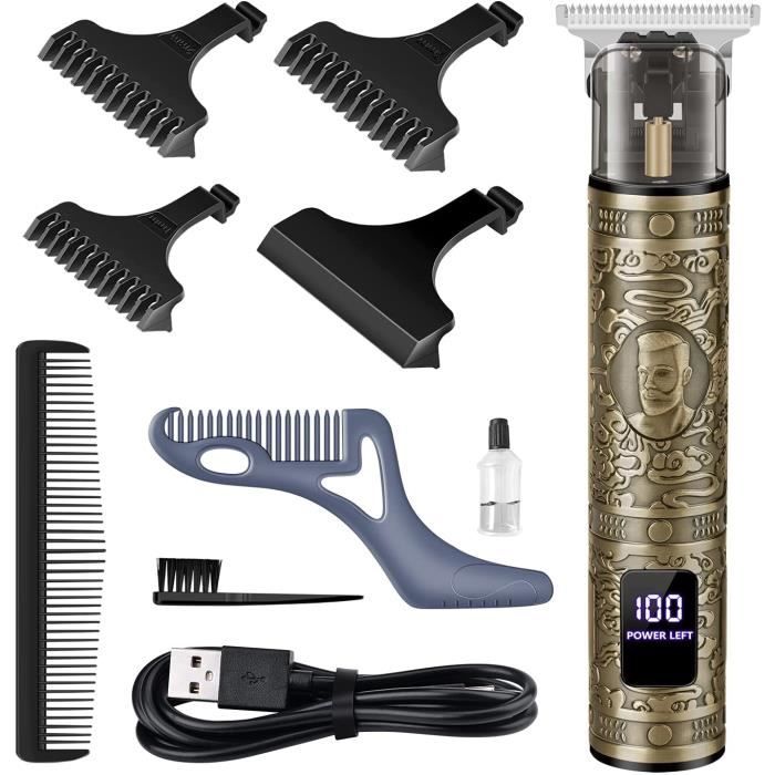 Tondeuse cheveux hommes,tondeuse barbe electriques professionnelle,sans fil tondeuse à cheveux ...