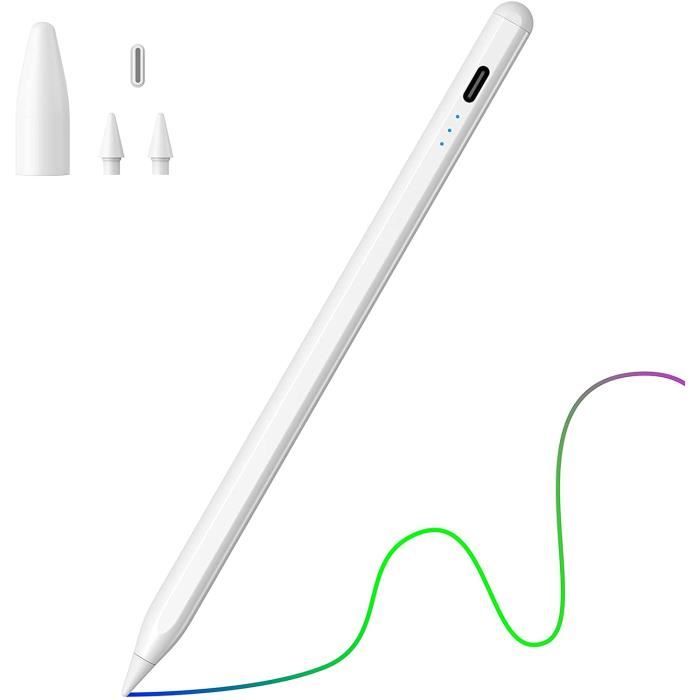 Stylet pour ipad pro 2018-2021, pencil ipad avec rejet de paume et ...