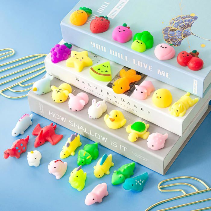 32Pcs Kawaii Mochi Squishy Toy Mini Squishies Soft Squeeze Jouet Mignon ...