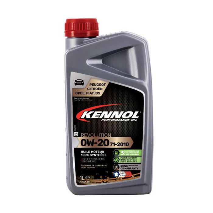 Huile Moteur Synthétique 0W20 - Kennol Revolution - 1L - Économie de Carburant - Cdiscount Auto
