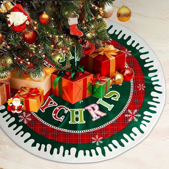 Dwafill Christmas Tree Cover, 90cm Diameter Round Christmas Tree ...