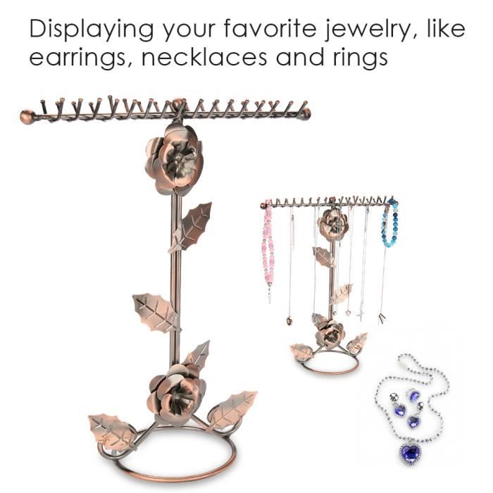 GXU Support de collier en fer rose à double rangée (Bronze) 84530 ...
