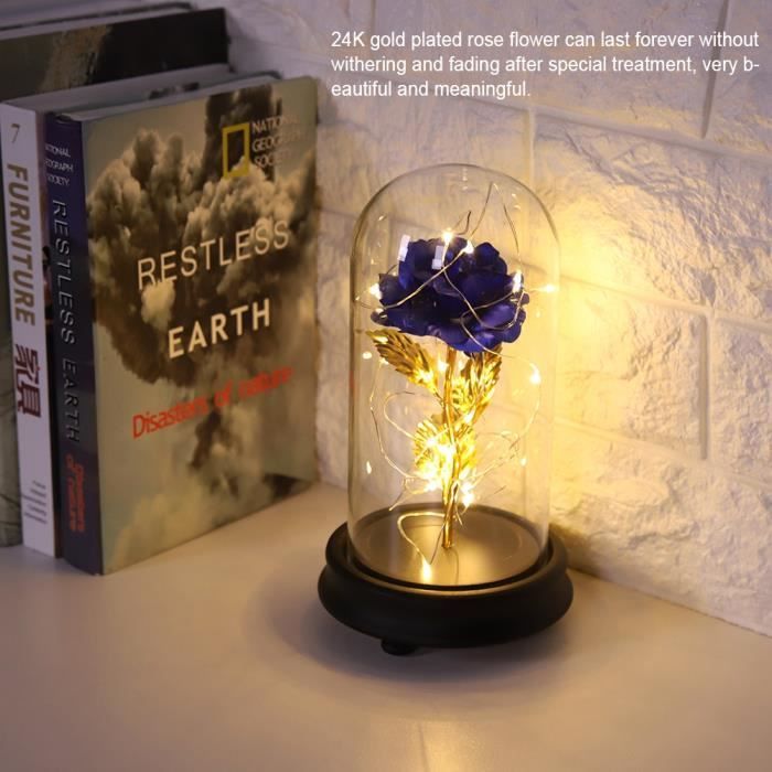 Rose Eternelle Romantique - Rose Plaqué Or 24K Rose Eternelle Fleur ...