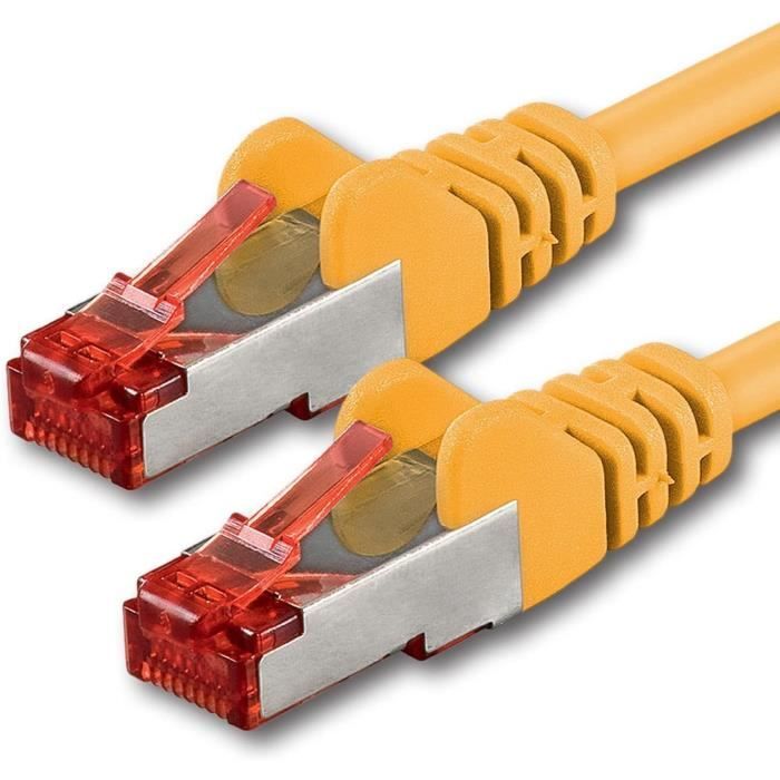 3m - Jaune - 1 pièce - CAT6 Câble Ethernet Réseau RJ45 8P8C 1000 Mo-s ...