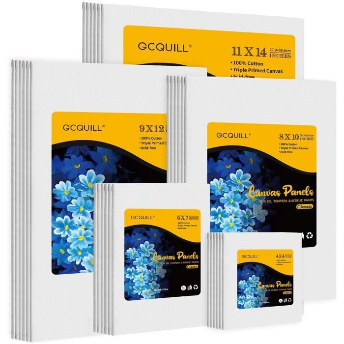 Lot de 30 panneaux en toile de 4x4 ''5x7 '', 8x10'', 9x12'', 11x14 ...