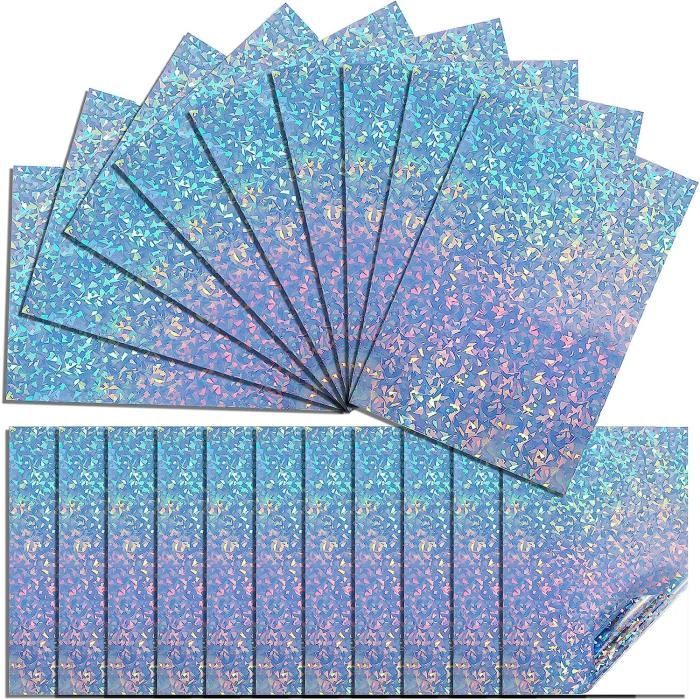 20 Feuilles Papier Autocollant En Vinyle Imprimable Holographique A4 ...