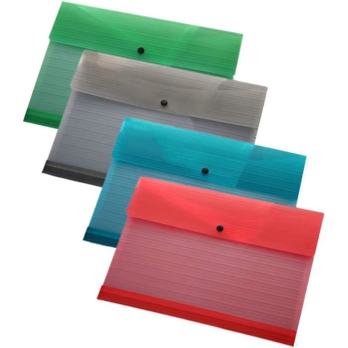 Pochette Plastique A4 Pochette Cartonné Dossiers A4 Porte-Documents En ...
