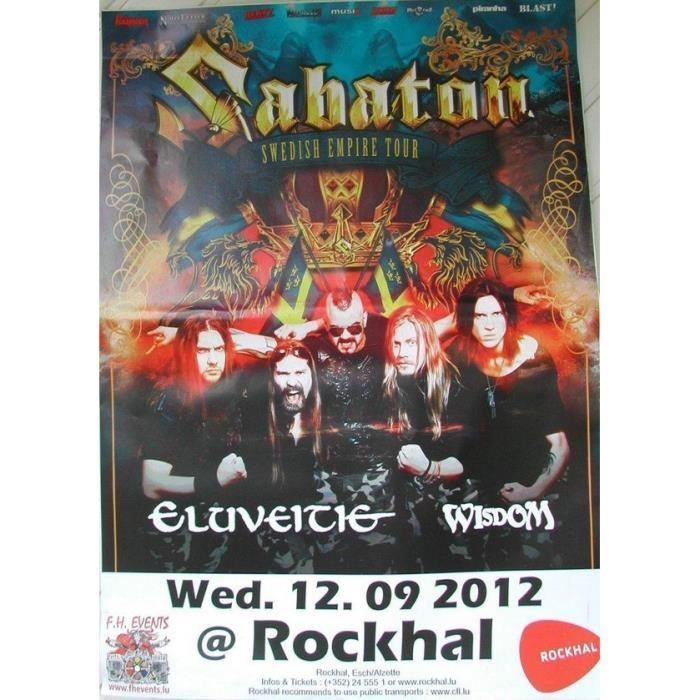 Sabaton - Swedish Empire Tour - 60x84 cm - AFFICHE - POSTER - Envoi ...