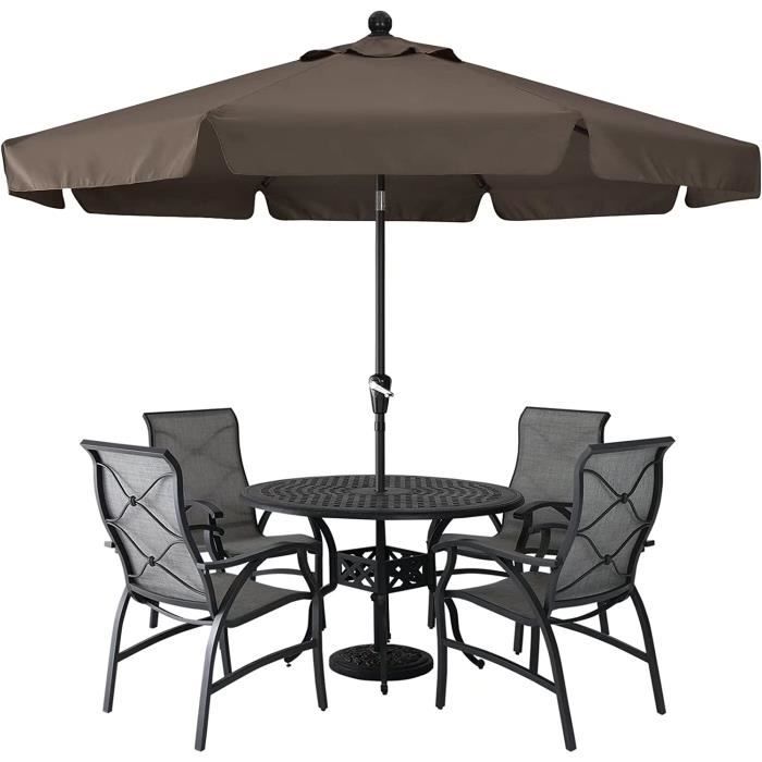 Parasol de table inclinable avec bouton poussoir pour jardin, terrasse ...