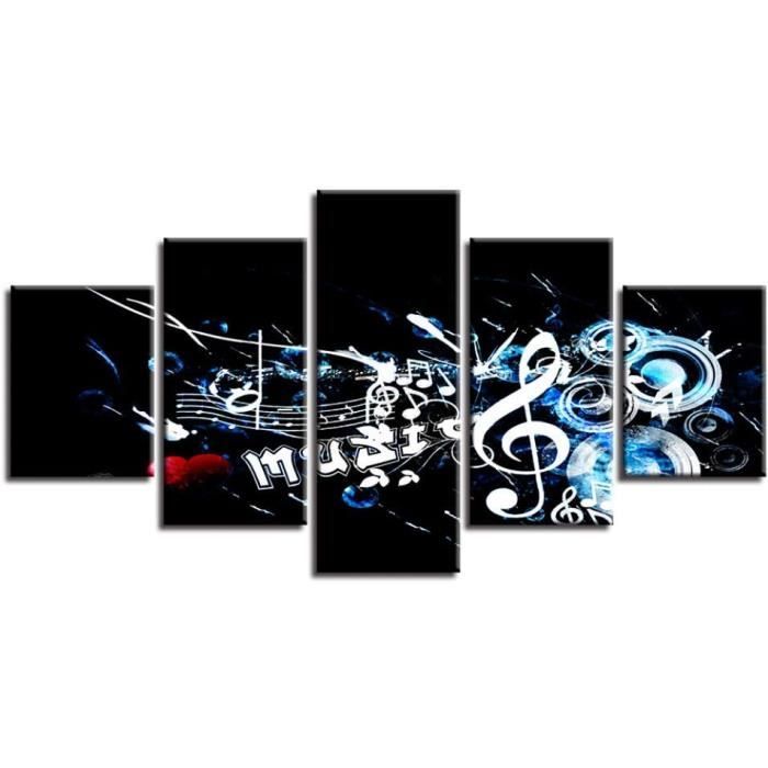 Modulaire Toile Mur Art Affiche pour Le Salon 5 Pièces Rock Musique ...