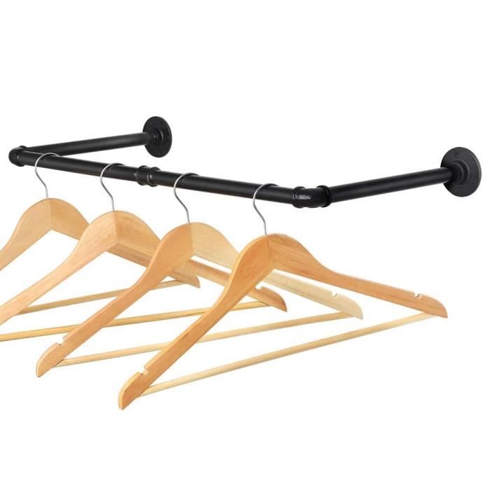 DIYA Penderie Murale - Barre de penderie suspensions - 110 * 30 CM ...