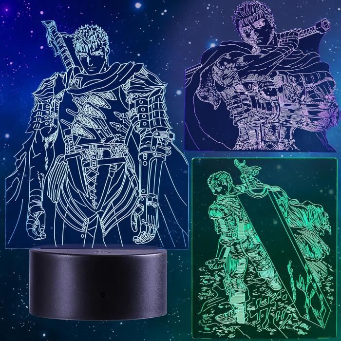 Manga Berserk Lampe 3D Illusion Led Tactil Maison Enfant De Decoration ...