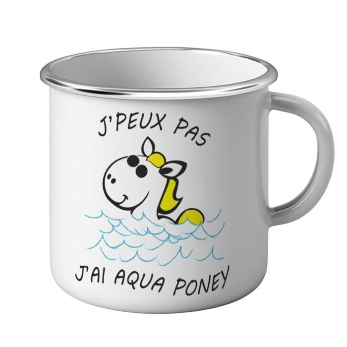 Mug - FABULOUS - J'Peux Pas J'Ai Aqua Poney - Métal - 8,6 cm - Lave ...