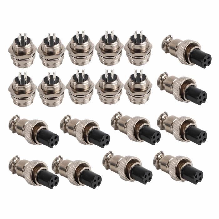 Aviation Plug 10 Set GX12, Plug Male Female Metal Socket Aviation ...