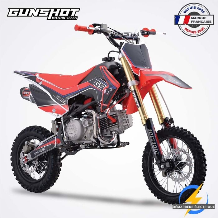 Moto Dirt Bike 190 / Pit Bike GUNSHOT 190 FX / 14/12 / Rouge ...