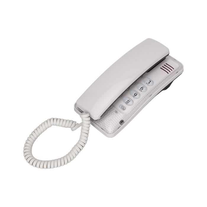 HURRISE Téléphone fixe filaire KXT‑438 Téléphone Maison Mural Téléphone ...