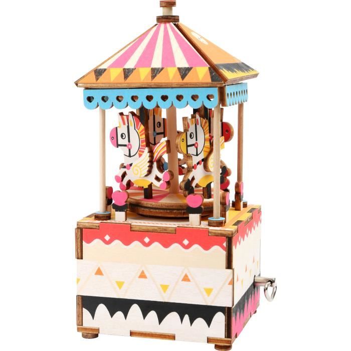 Kit de construction boite a musique Carrousel - Boîte Cheval berceuse ...