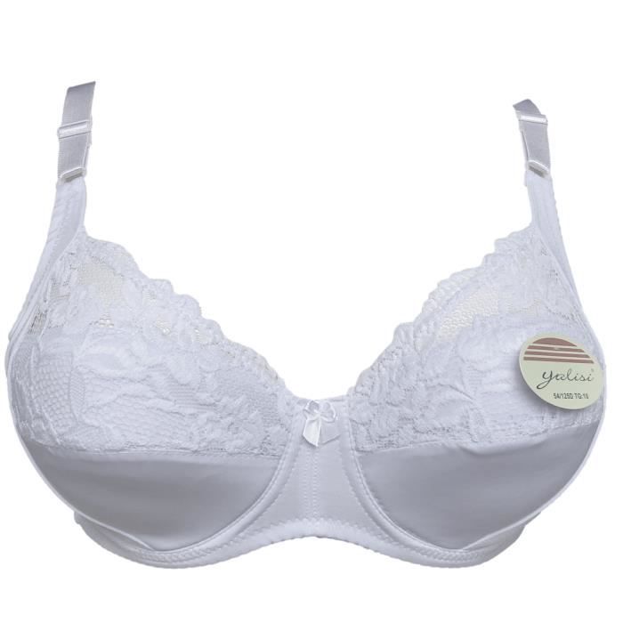 Soutien gorge à armature dentelle blanc 85D lingerie femme grande taille Blanc - Cdiscount Prêt ...
