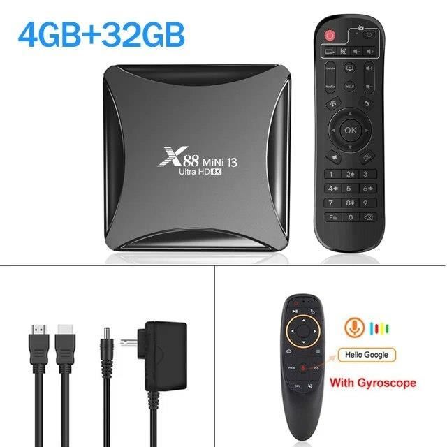 Box multimedia,Boîtier Smart TV X88 Mini 13 RK3528,Android 13,8K,2.4-5 ...