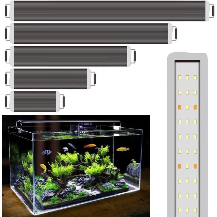 Bps Aquarium Led Light 15W Lampe D'Aquarium Étanche 4000K Avec Support ...