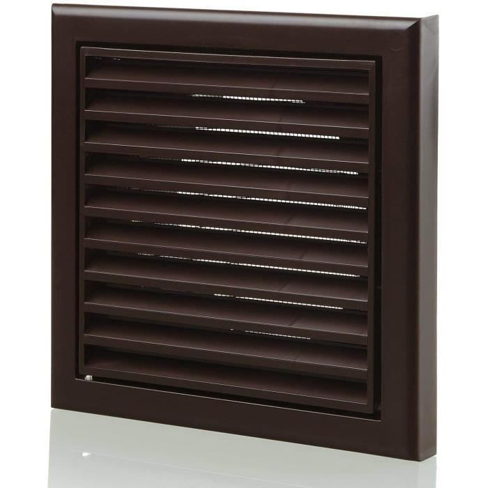 Grille de ventilation de salle de bain en plastique marron avec grille ...