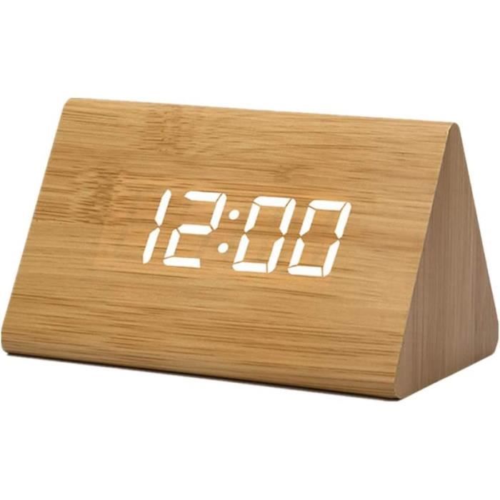 Radio Reveil Bois Reveil Matin Reveil Led Horloge Horloge Led Reveil ...